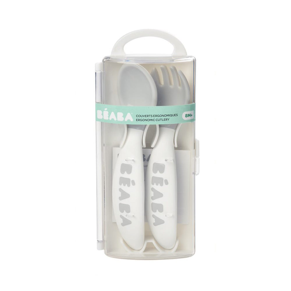 Beaba 2nd Stage Training Fork & Spoon with Case - 3 colors – Jarrons & Co.