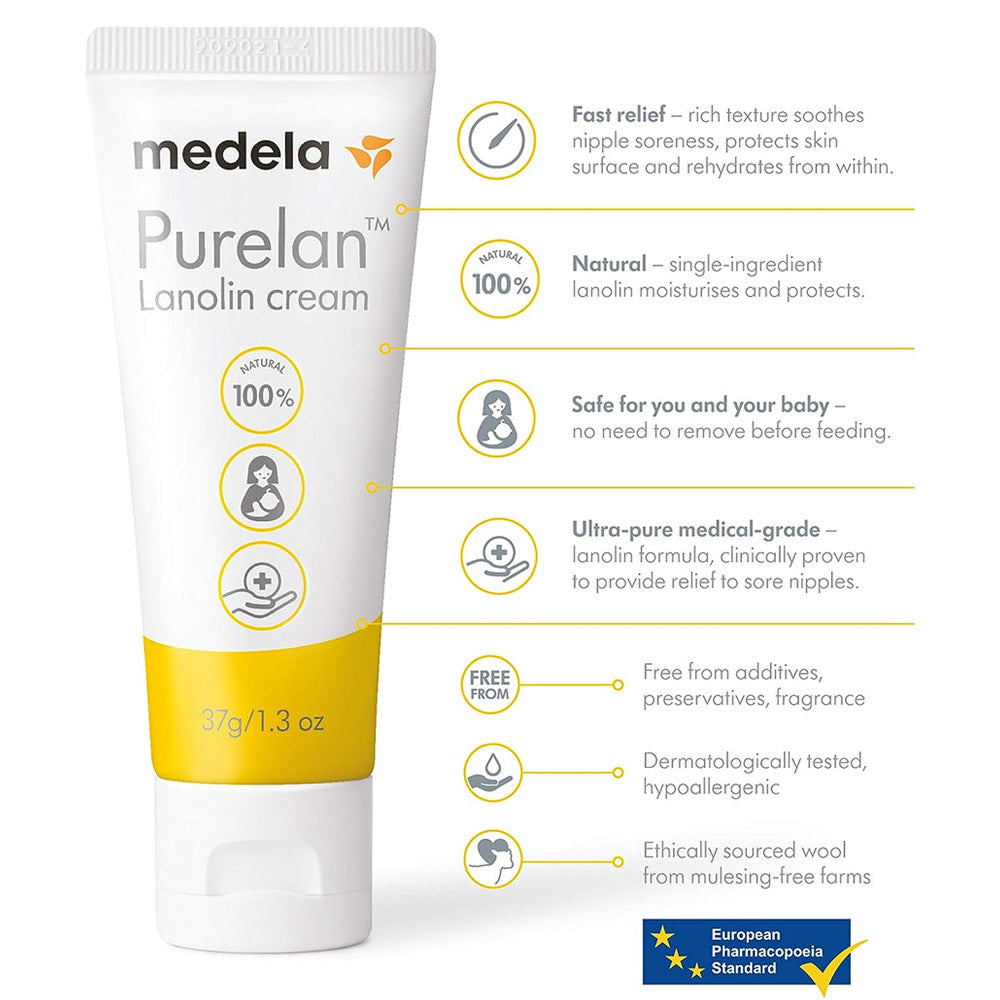 Medela Purelan™ Lanolin Nipple Cream - 7g / 37g | Jarrons & Co.